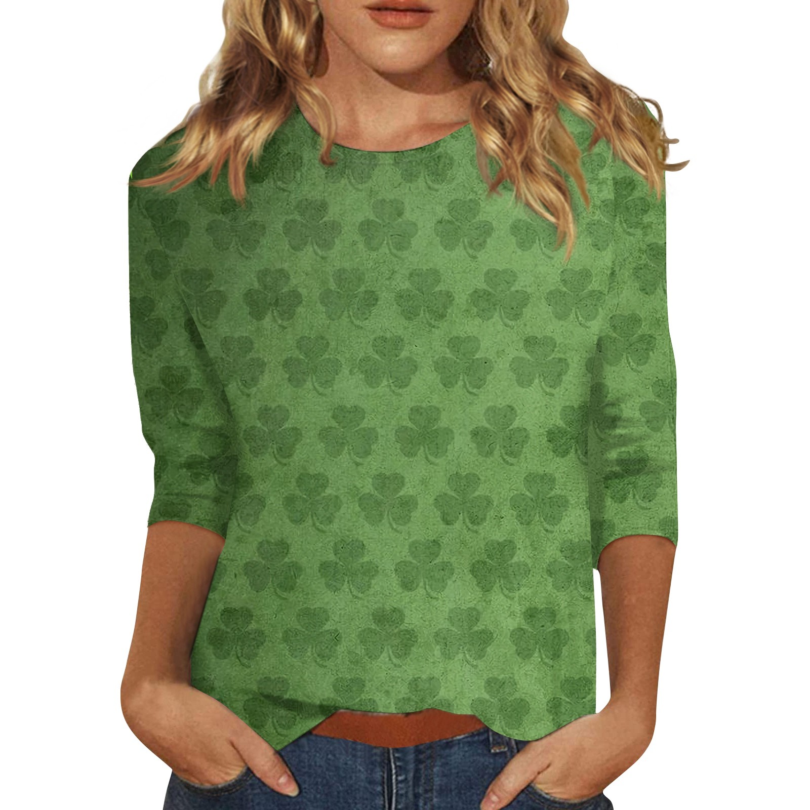 Adssdq 3 4 Length Sleeves Irish Tops For Women Women 3 4 Length Sleeve